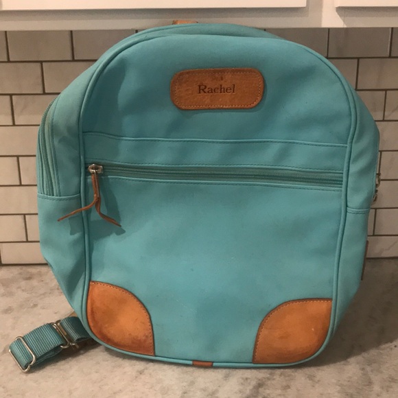 Jon Hart Design | Bags | Jon Hart Coated Canvas Backpack Blue Tan ...